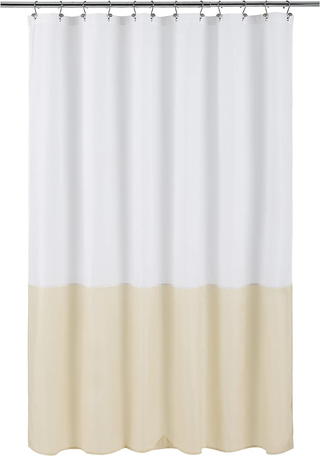 GEEHSA-Waterproof Fabric Shower Curtain Liner - Soft & Light-Weight ...