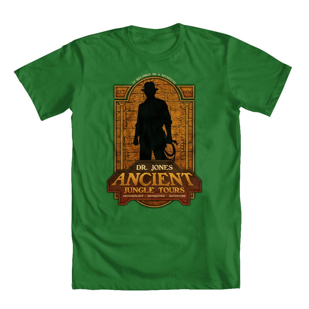 GEEK TEEZ Ancient Jungle Tours Original Artwork Inspired by Indiana Jones Youth Boys' T-shirt ...