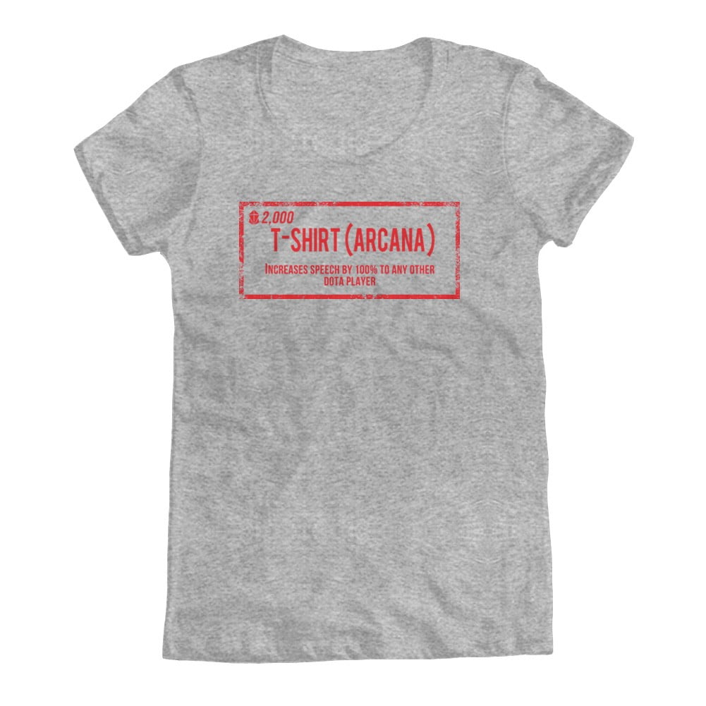 GEEK TEEZ Arcana Original Artwork Inspired by DOTA Women's T-shirt Grey ...