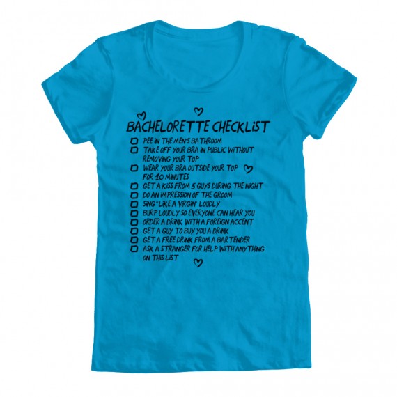 GEEK TEEZ Bachelorette Checklist Original Artwork Inspired by The ...