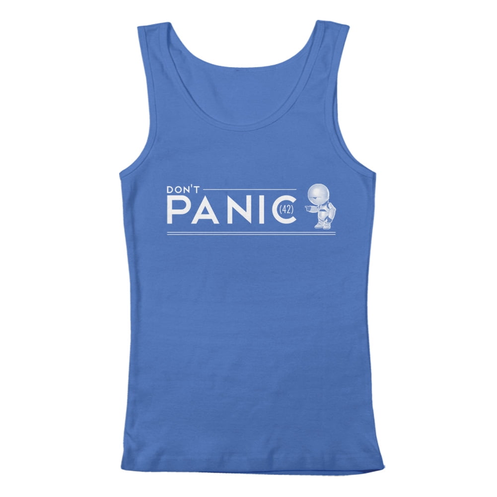 GEEK TEEZ Don't Panic Original Artwork Inspired by Hitchhiker's Guide ...