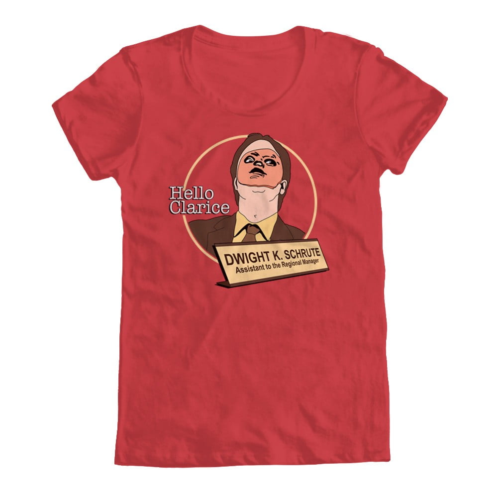 GEEK TEEZ Hello Clarice Original Artwork Inspired by The Office Women's ...