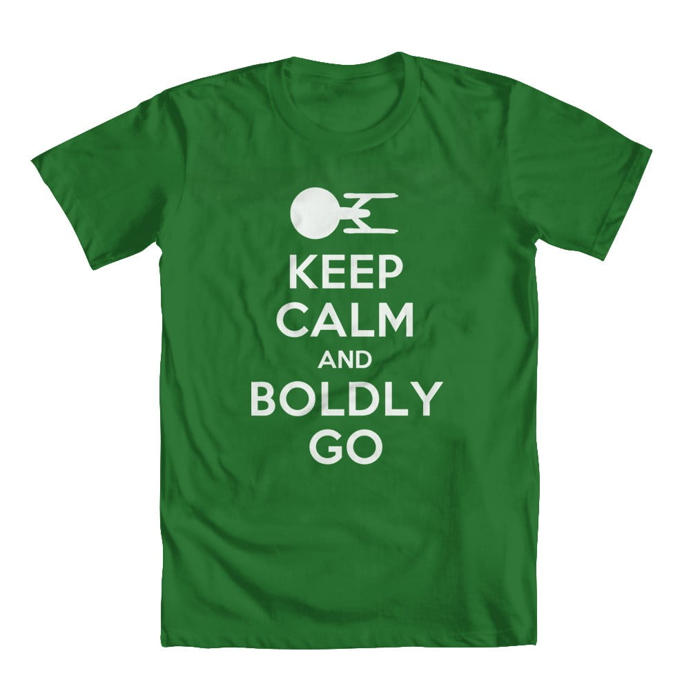 GEEK TEEZ Keep Calm and Boldly Go Original Artwork Inspired by Star ...