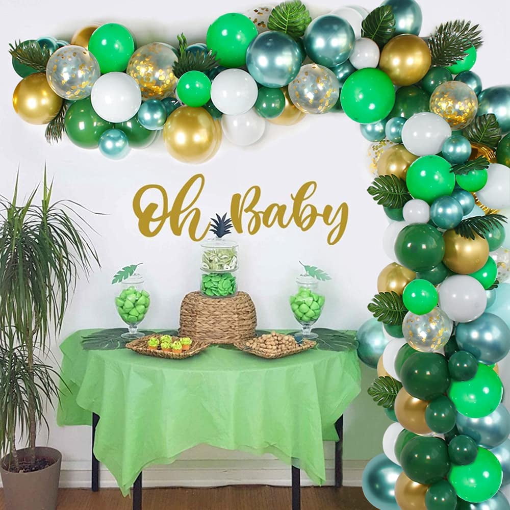 GEEKEO Green Balloon Arch Garland Kit, Jungle Forest Balloon, Safari ...