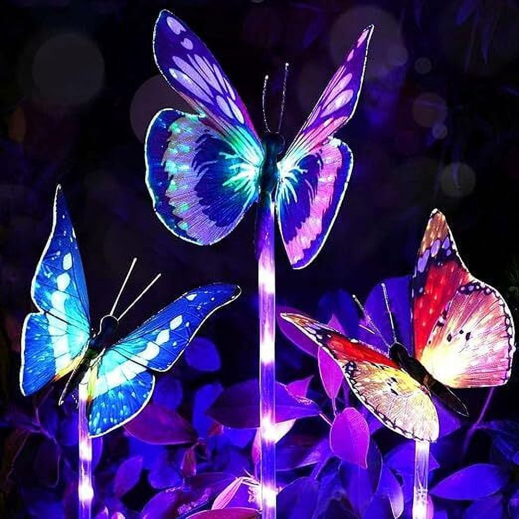 GEEKEO LED Solar Lights Outdoor Waterproof Butterfly Light, 3 Pieces ...