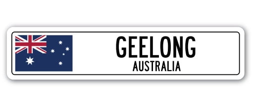 GEELONG AUSTRALIA Street Sign Australian flag city country road wall ...