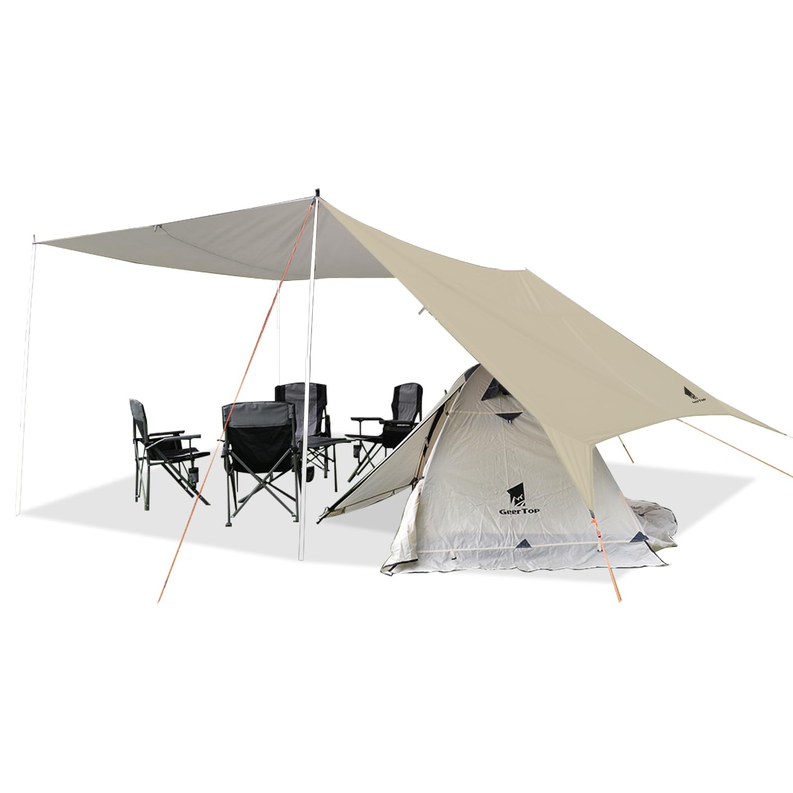 GEERTOP Portable Backpacking Tent Tarp 17 x 10 ft Large Hammock Rain ...
