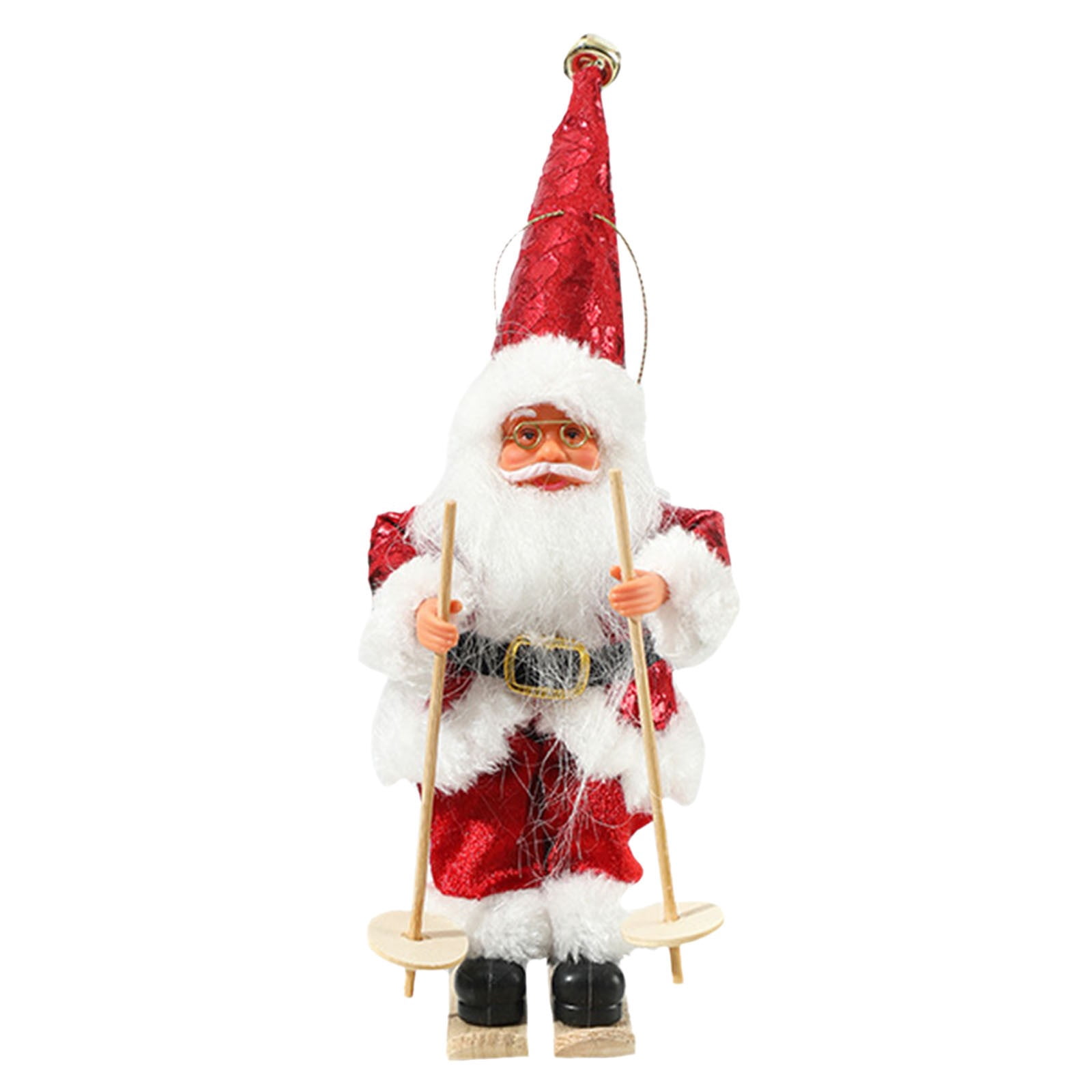 GEGNX Skiing Santa Figurine Santa Sleigh Figurine Christmas Tree ...