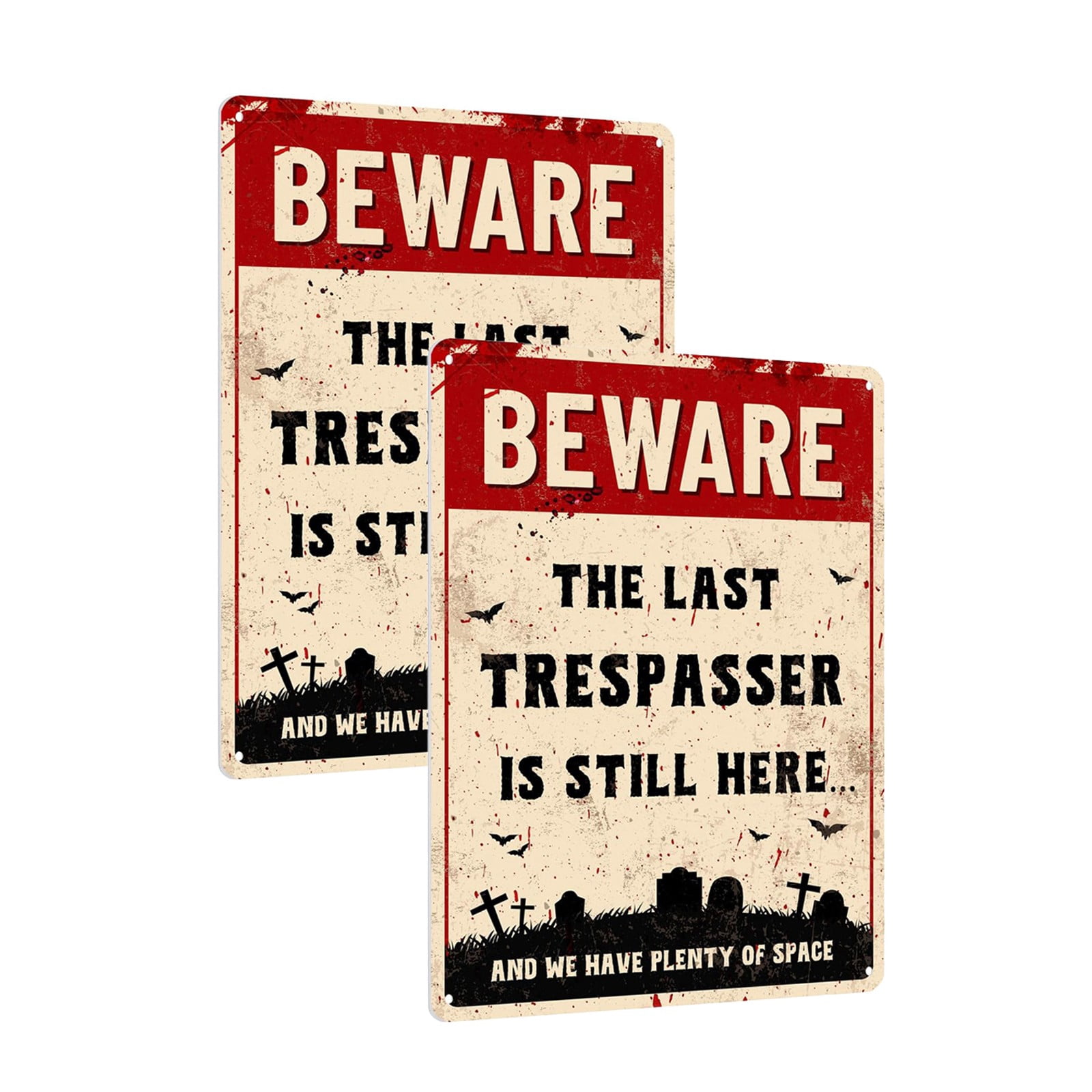 GEGNXA 2 Funny Halloween Decoration Signs Halloween Decorations Room ...