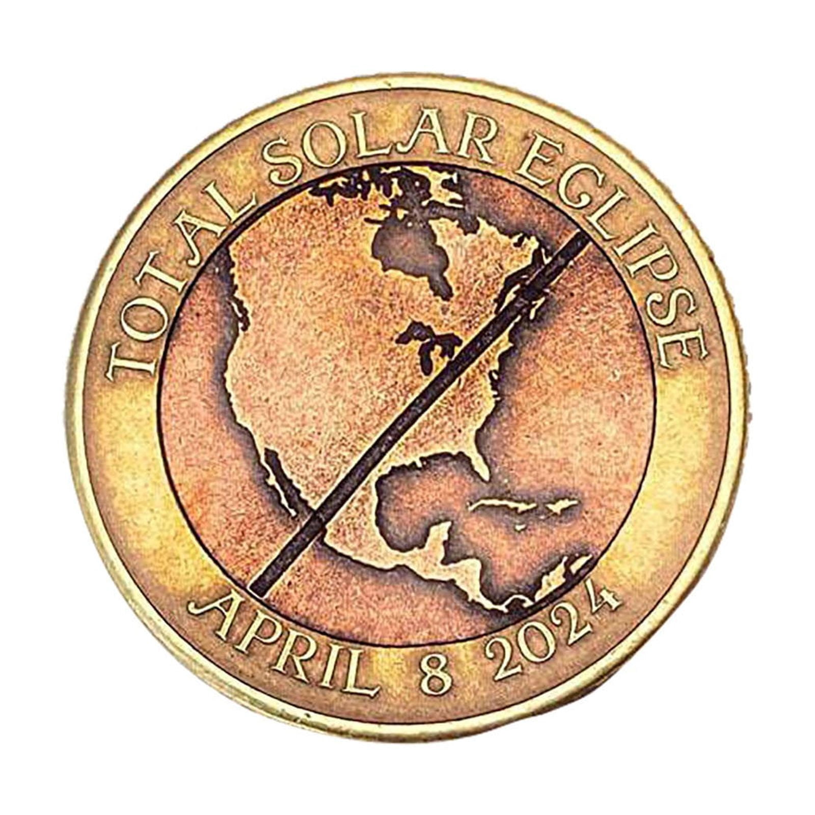 GEGNXA 2024 Total Solar Commemorative Copper And Brass Bimetal ...