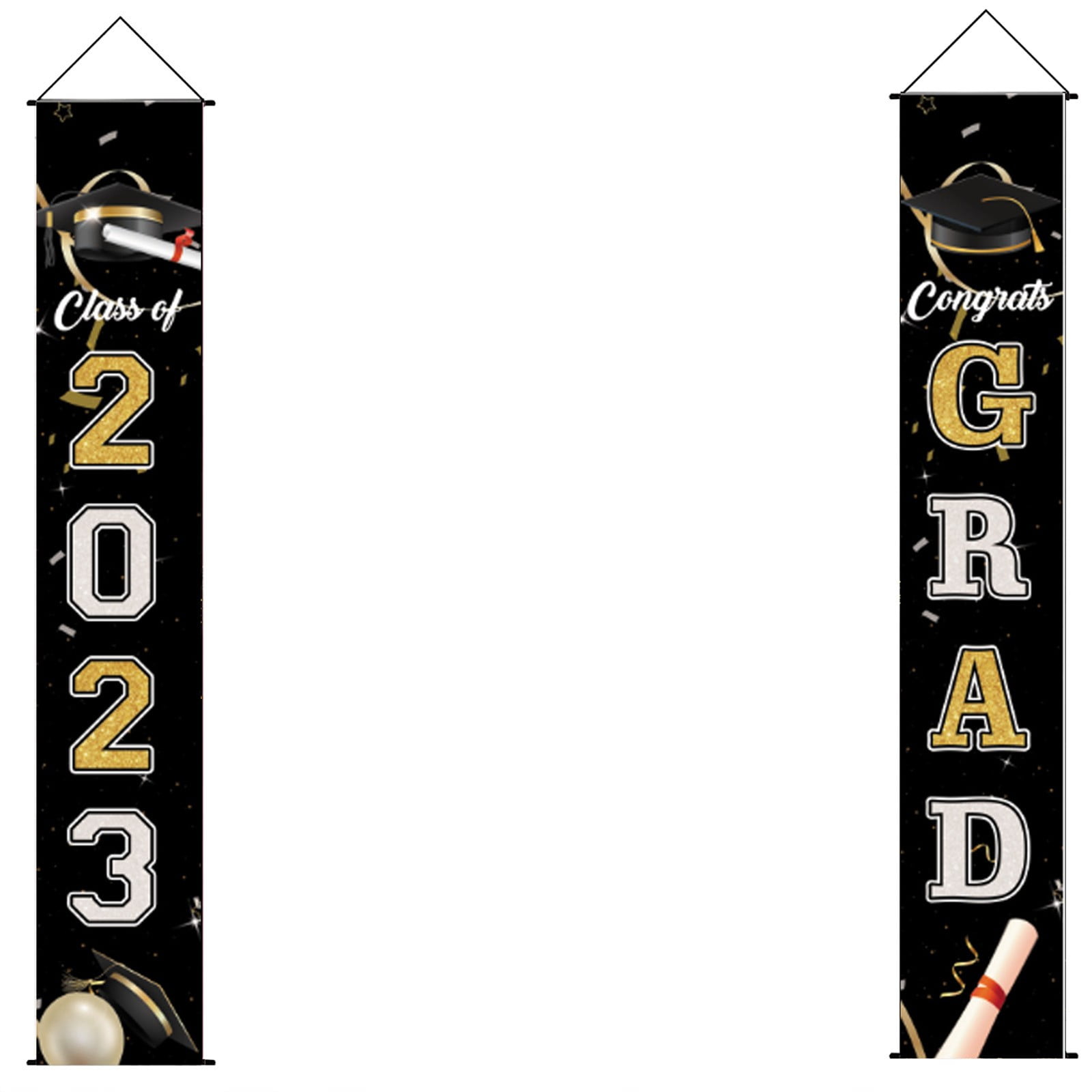 GEGNXA 2025 Graduation Banners Hanging Flags Porch Sign Class Of 2025 ...