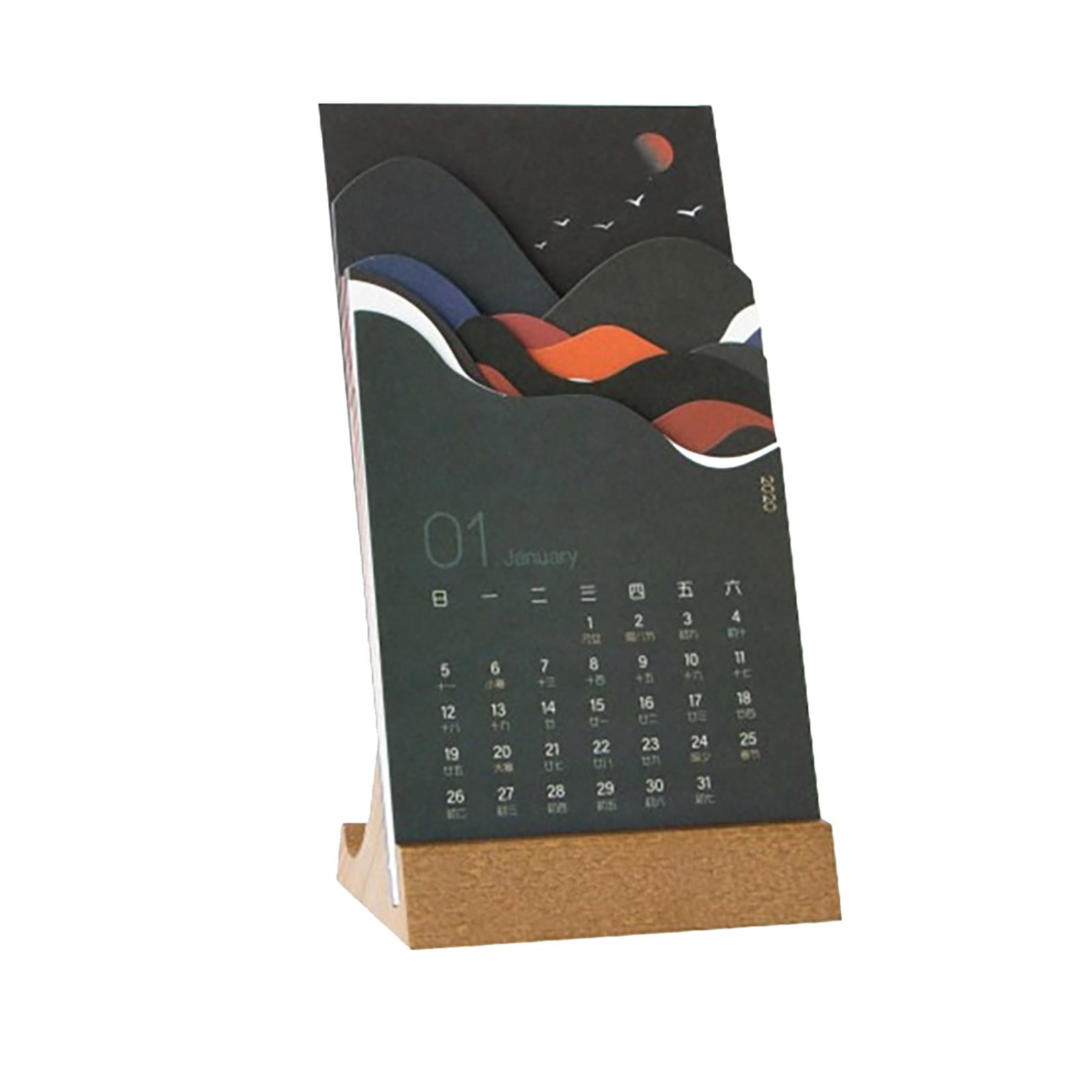 GEGNXA 2025 Wooden Desk Calendar: A Unique Design Calendar Desktop ...