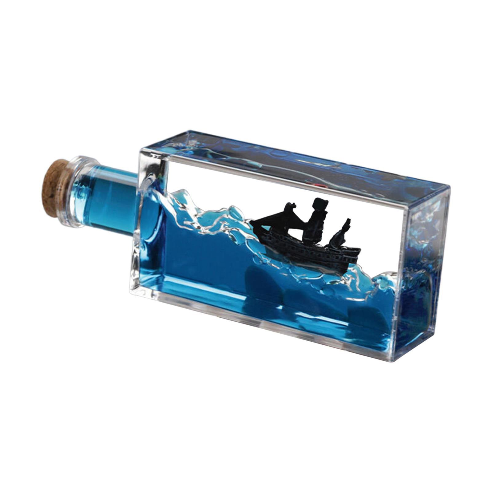 GEGNXA 3D Cruise Model Decoration Acrylic Drift Bottle Liner Drift ...