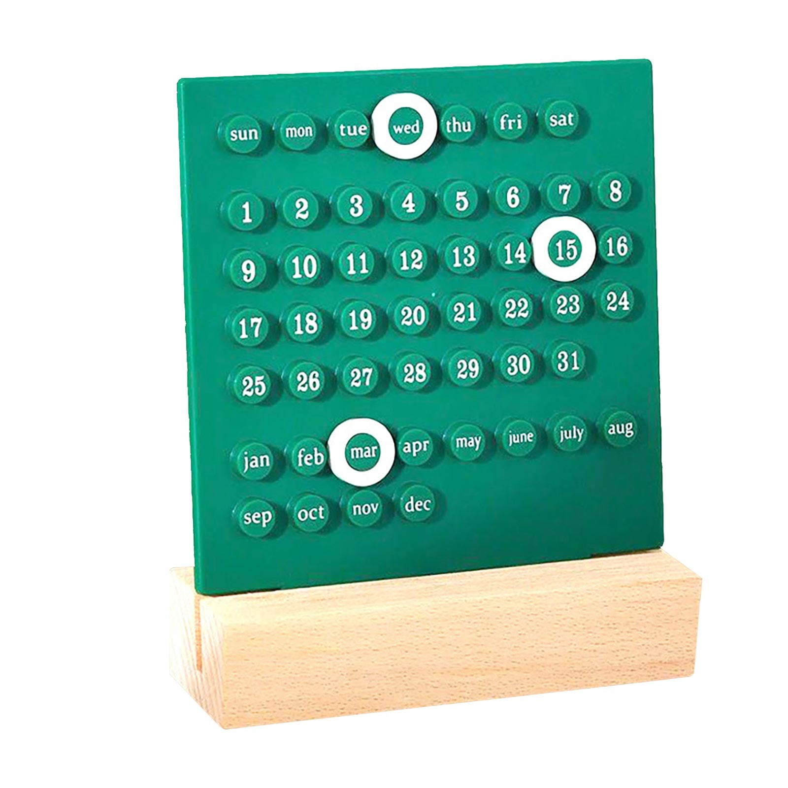 GEGNXA Circular Perpetual Calendar DIY Ring Desktop Calendar 2025 ...