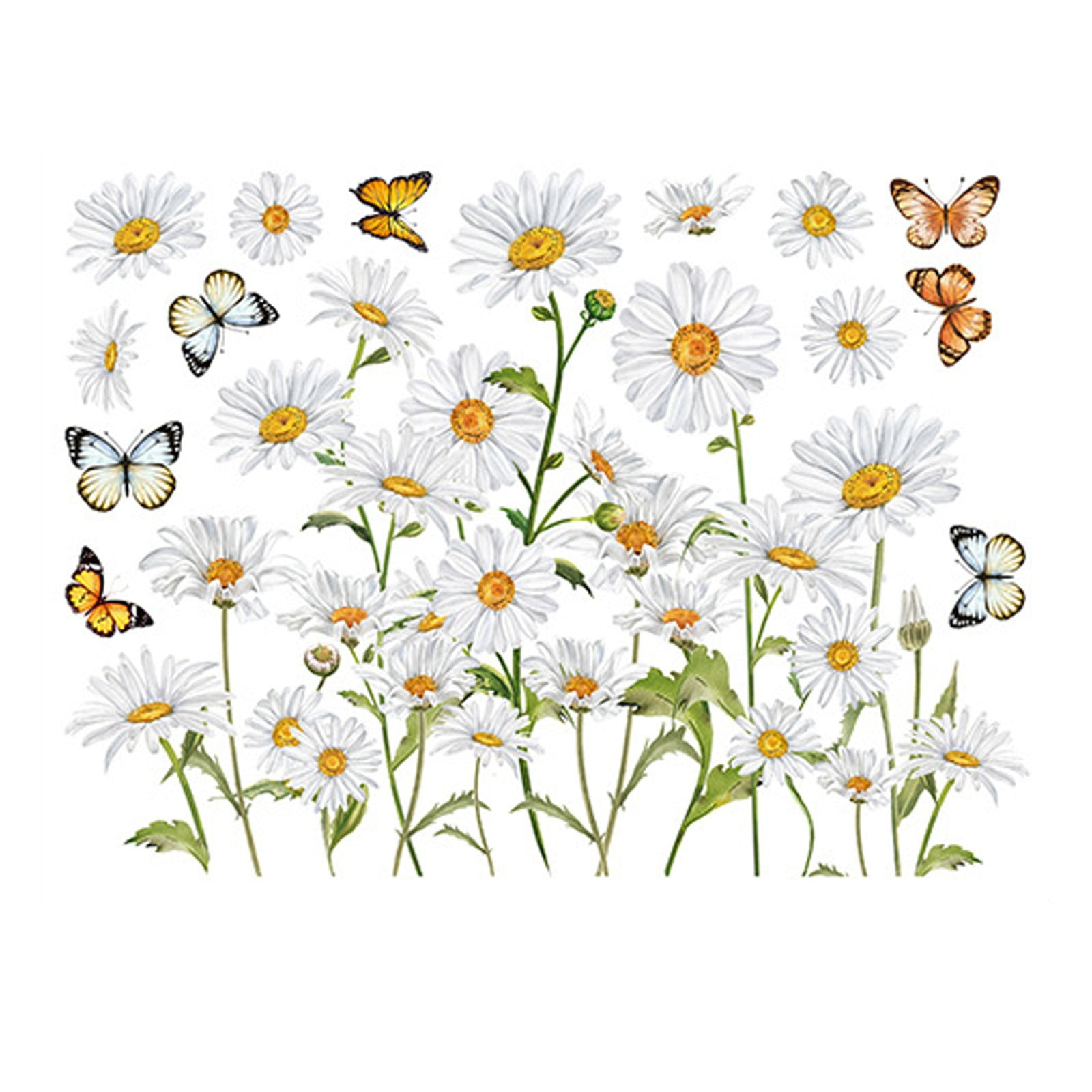 GEGNXA Colorful Floral Bouquet Window Sticker Flower Window Clings ...
