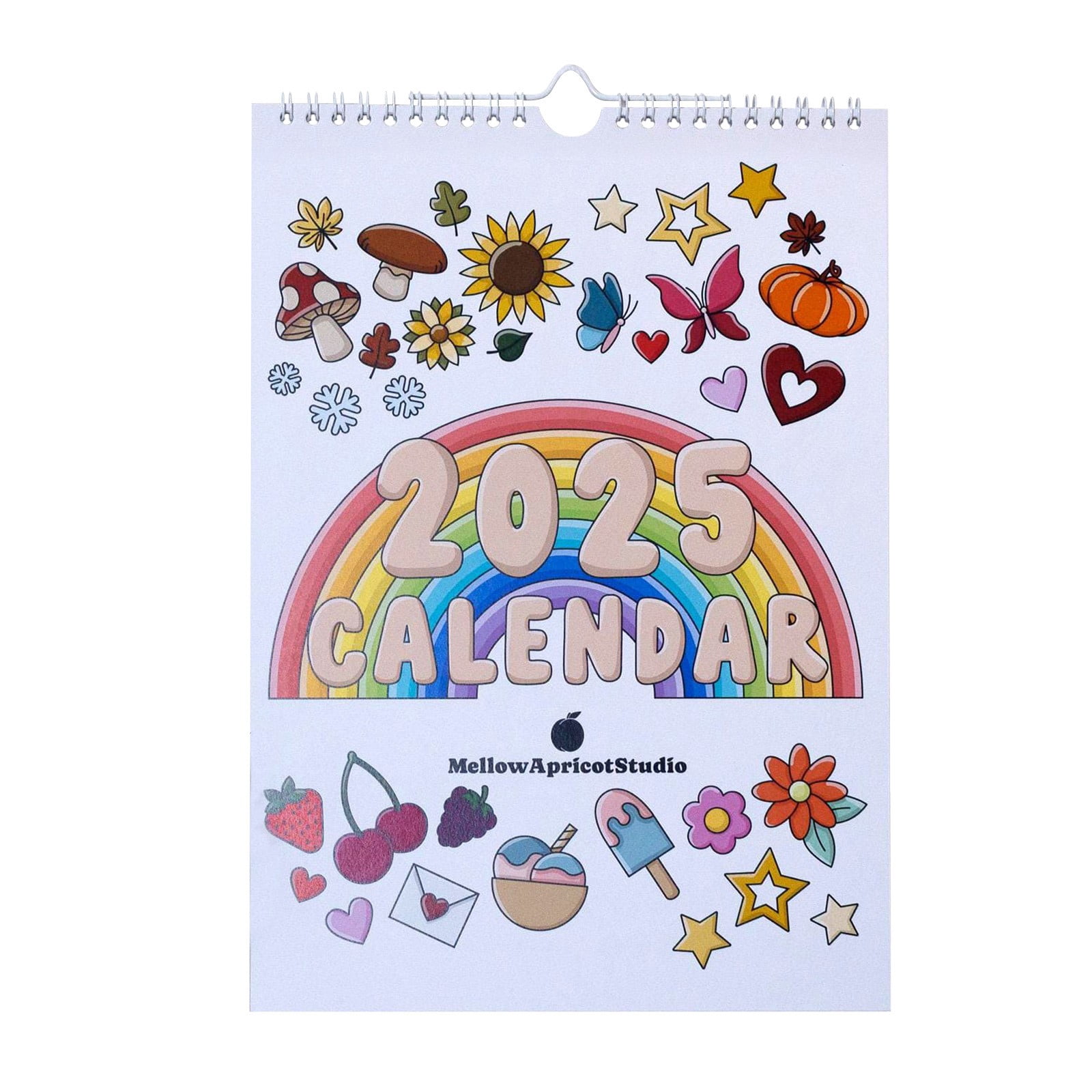 GEGNXA Colourful 2025 Wall Calendar | A4 | Playful Illustrated Yearly ...
