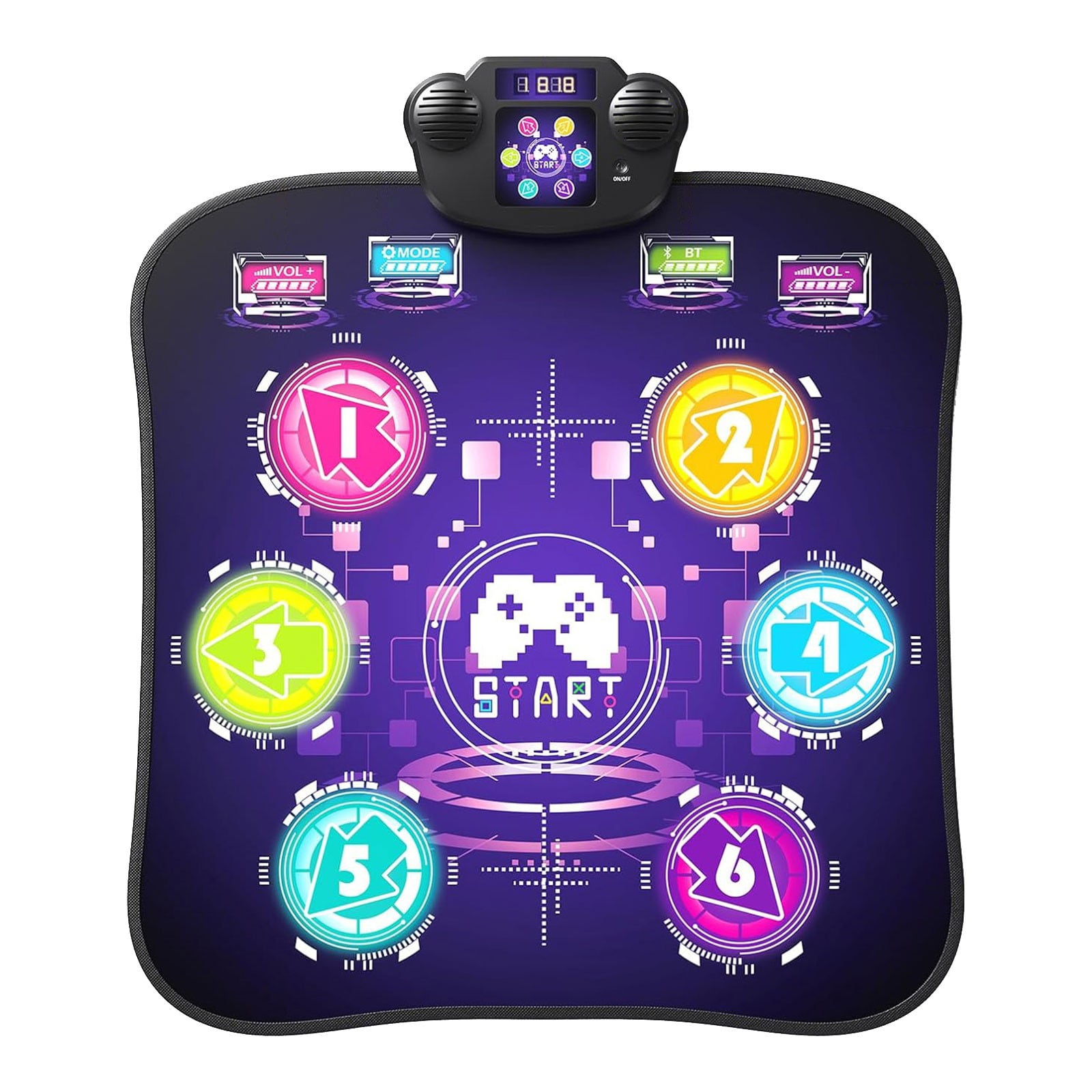 Clearance!Dance Pad With Sensitive Light Up LED & 5 Modes Game Music ...