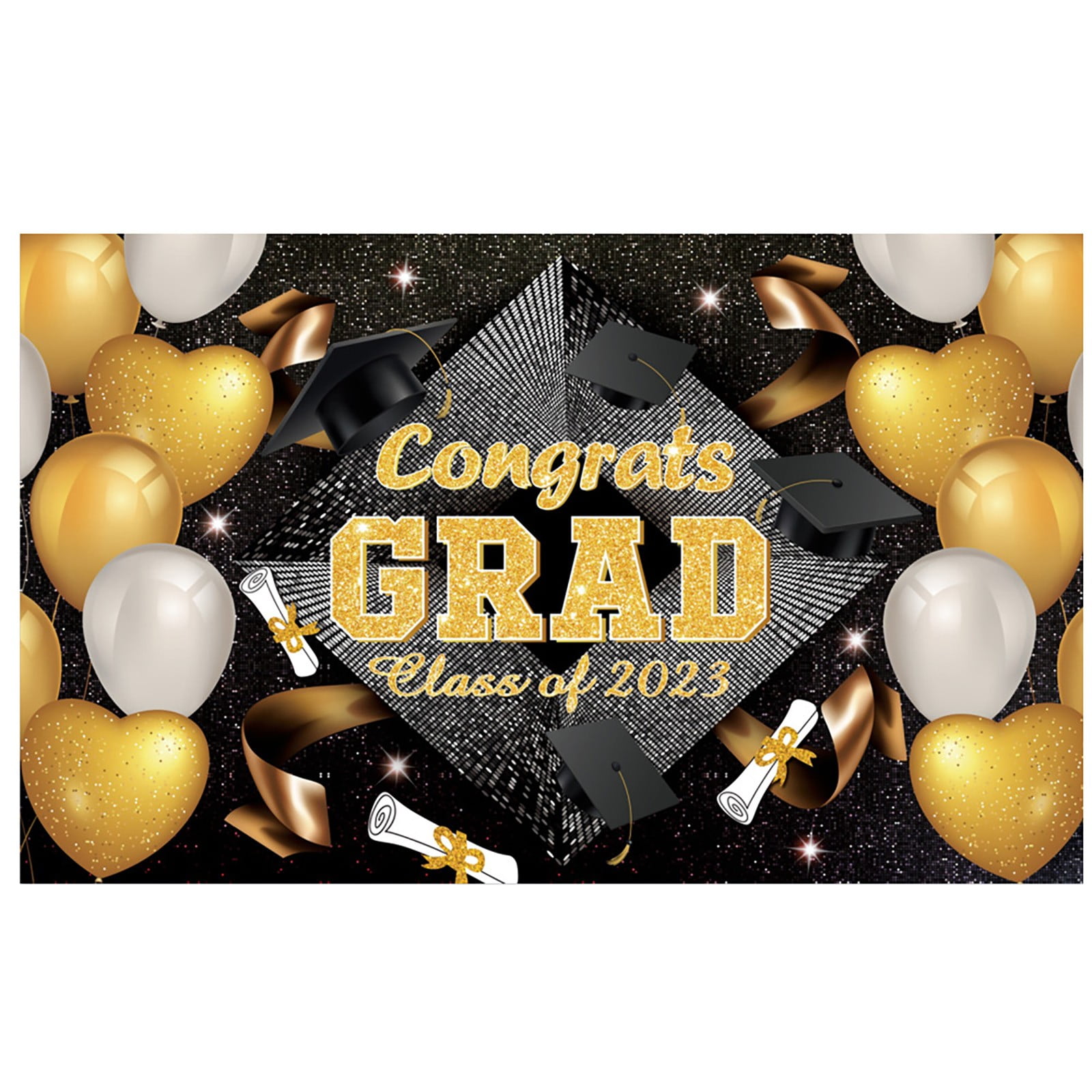 Clearance!EXtraLarge Congrats Grad Banner 180x110 Cm | Graduation Party ...