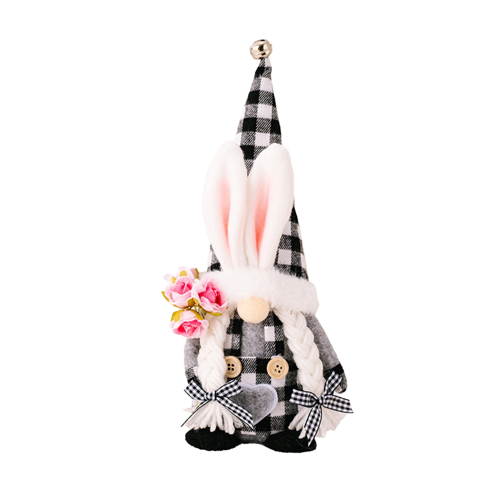 GEGNXA Easter Bunny Gnome Home Decoration Buffalo Plaid Rabbit Plush ...
