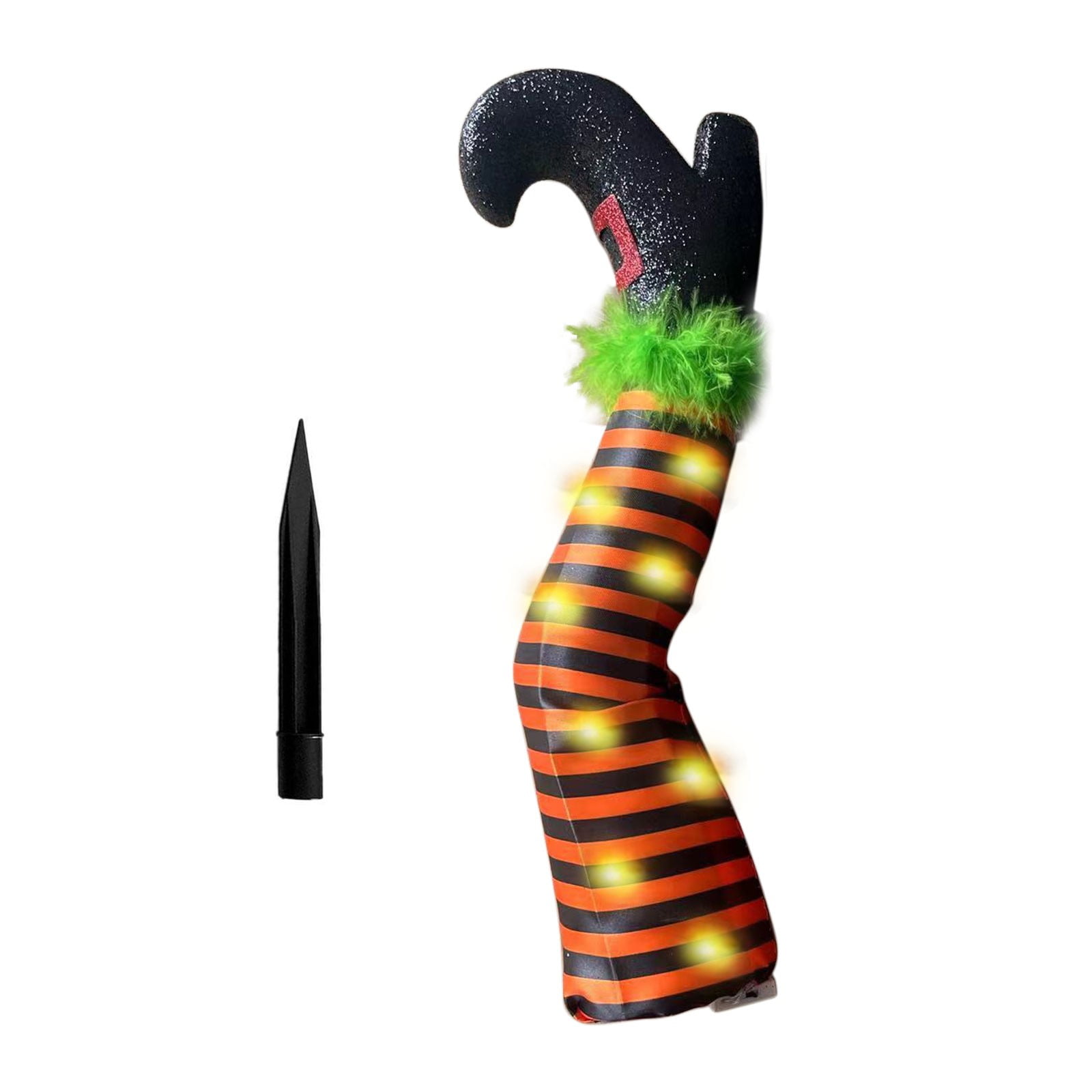 GEGNXA Halloween LED Evil Witch Legs With Light Feet With Boot Stake ...
