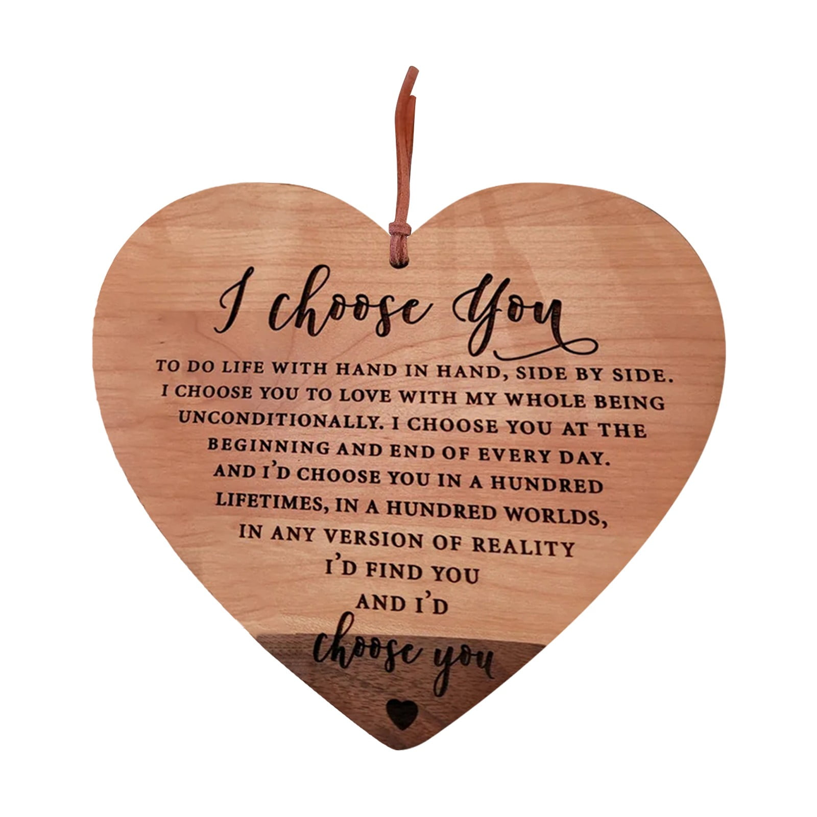 GEGNXA Love Messages For Him Heart Shaped Wooden Sign Valentine's Love ...