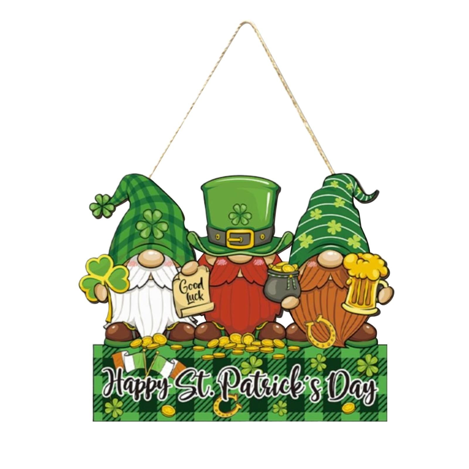 GEGNXA St. Day Door Signs For Front Door Gnome Wooden Hanging Sign ...
