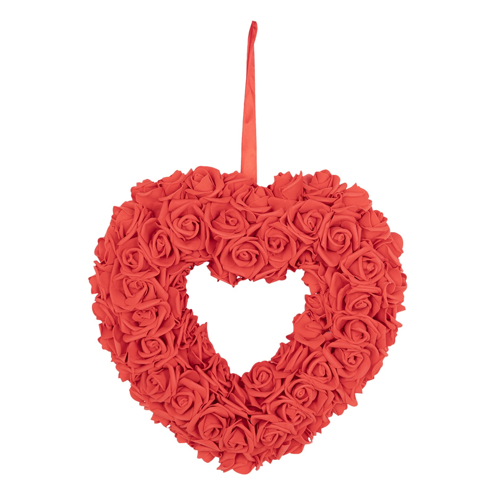 GEGNXA Valentine's Day Decoration Foam Flower Rose Wreath Front Door ...