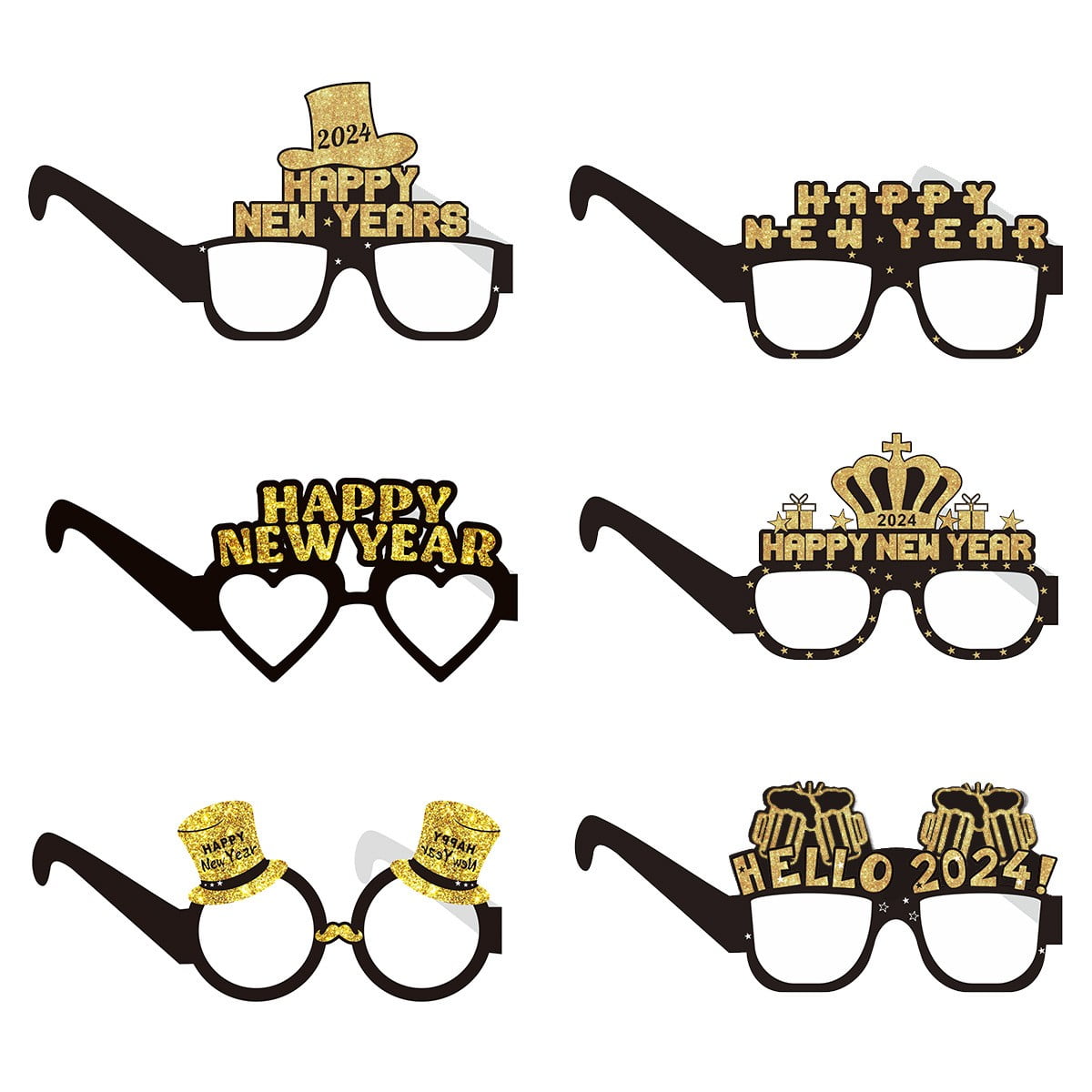 GEGNXA 's Party Decorations Funny Photo Props Paper Glasses B - Walmart.com