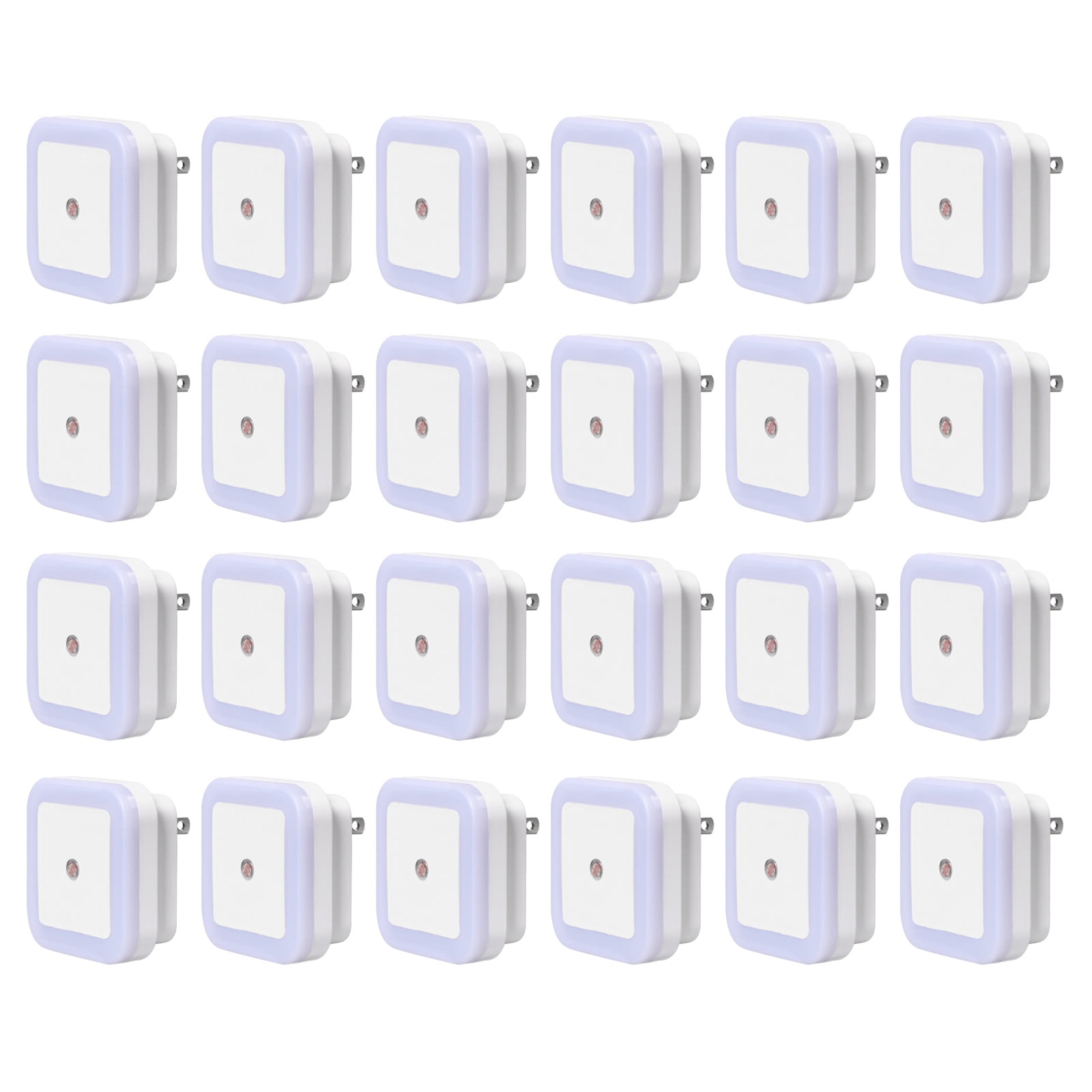 GEGONG 24 Pack Sensor Night Lights, Automatic Sensor Light, US Plug ...