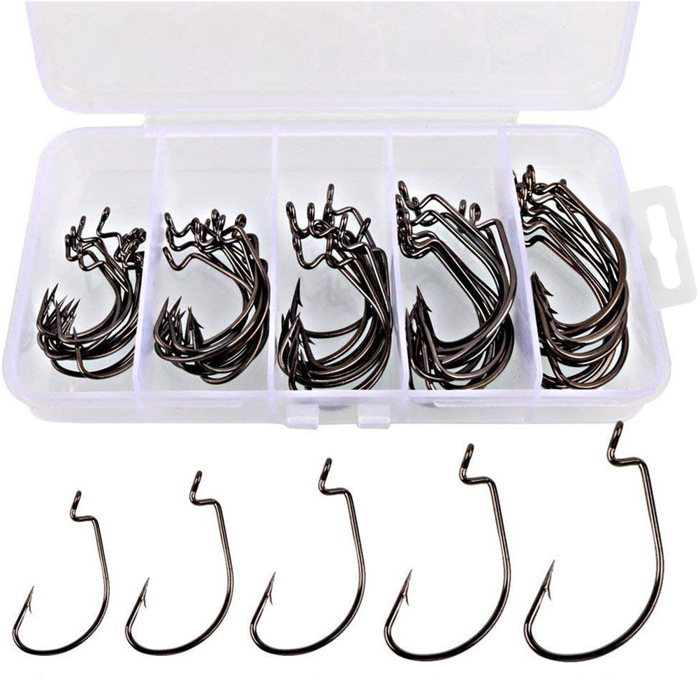 500PCS Small Fishing Hooks, Assorted 10 Sizes(3#-12#) Fish Hooks ...