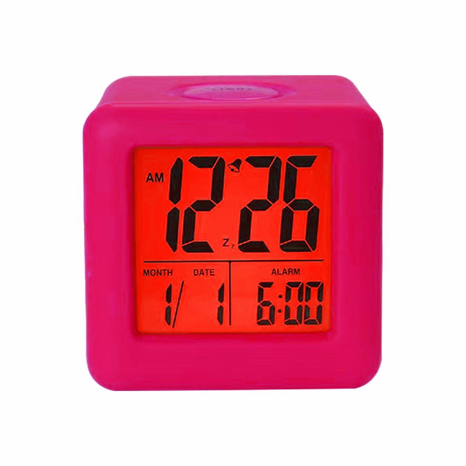 GEIJLPH Clearance! Silicone Clock LCD Digital Clock Anti Slip Student ...