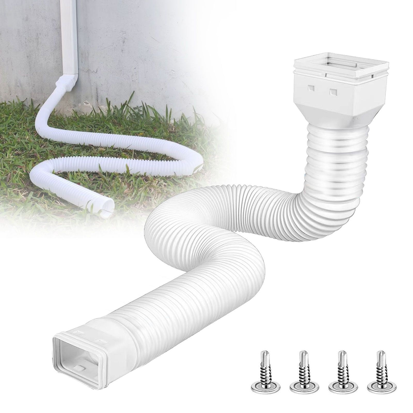 GEIJLPH Plumbing Fittings Flexible Downspout Extension Gutter Connector ...