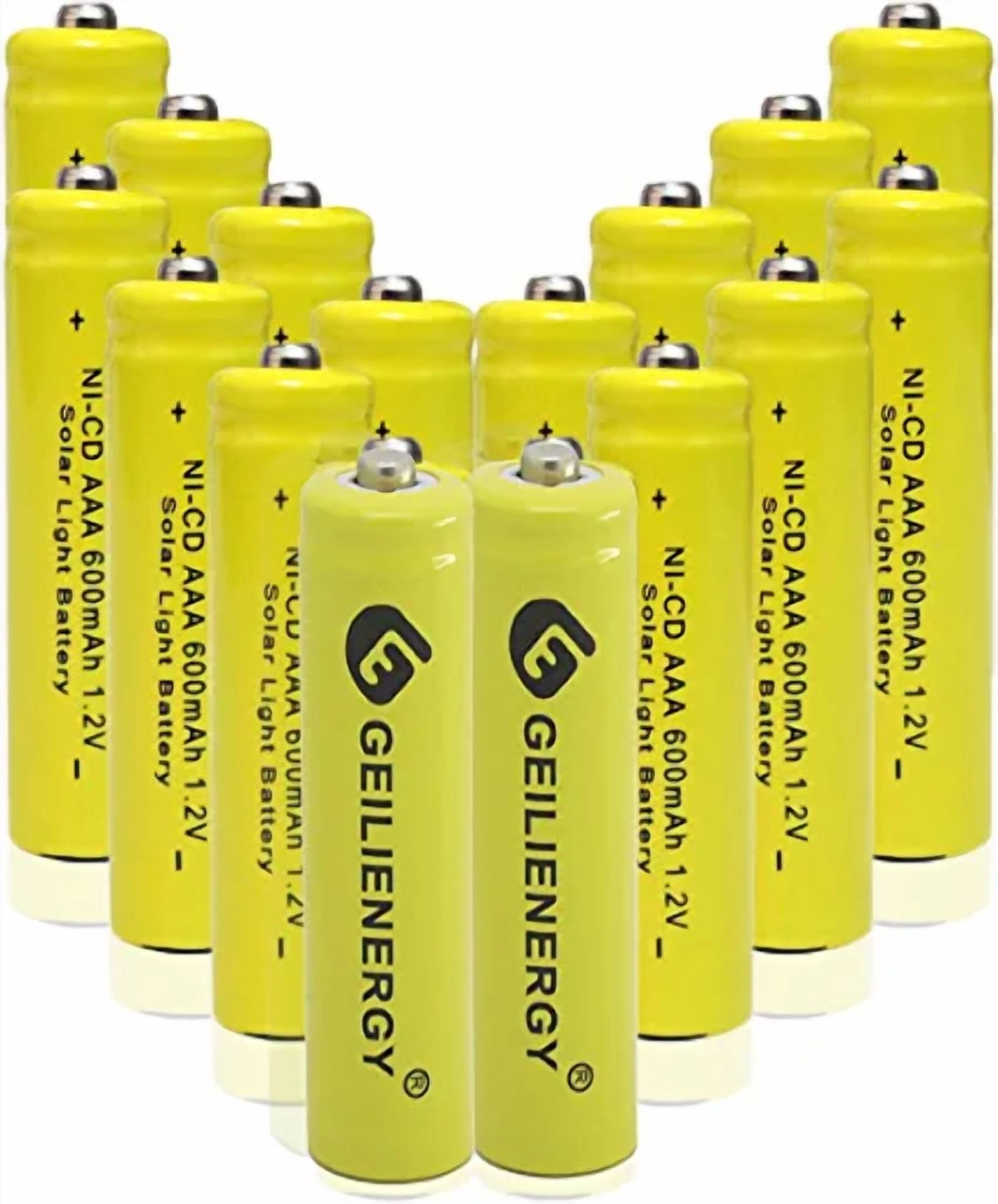 GEILIENERGY NiCd AAA 1.2V 600mAh Triple A Rechargeable Batteries for ...