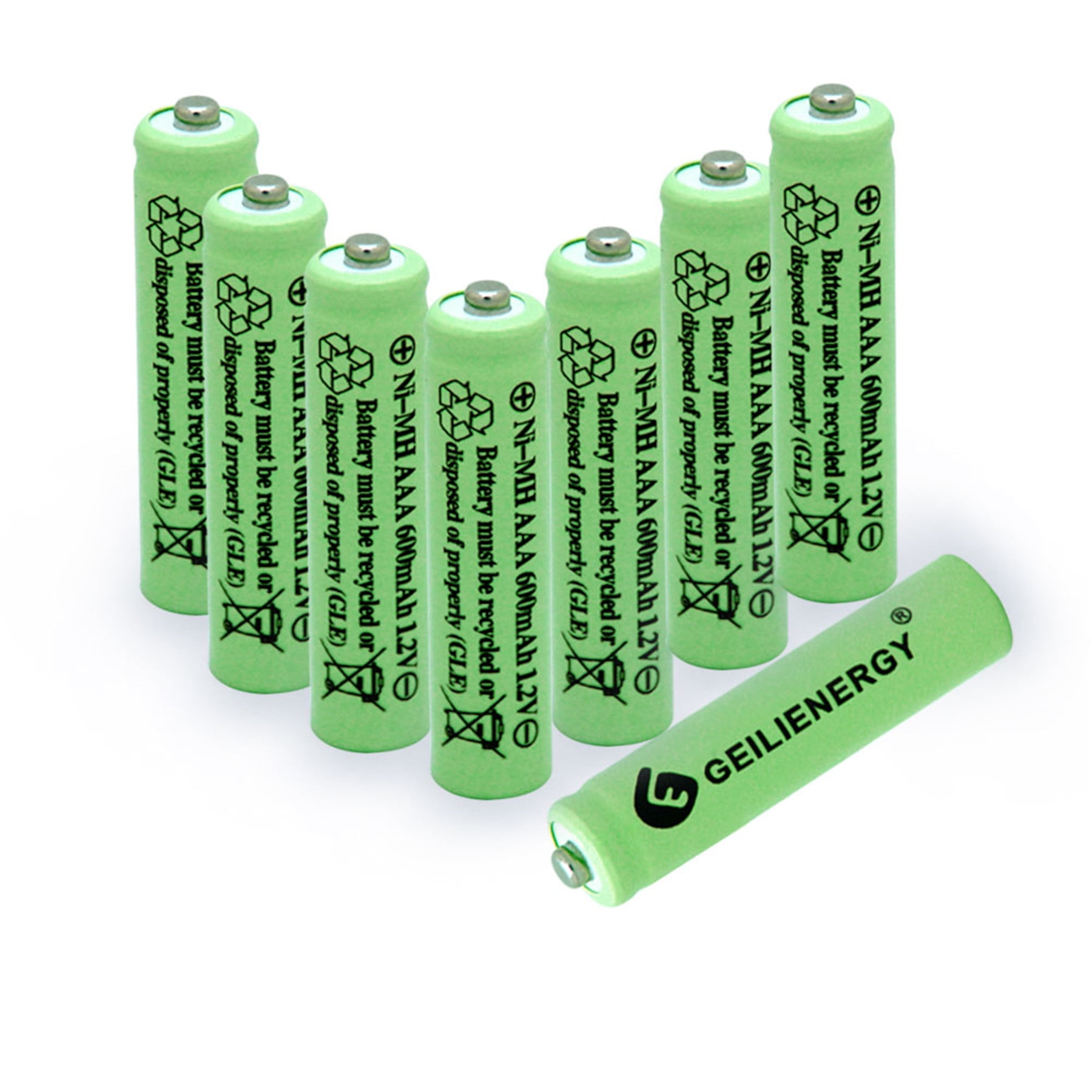 GEILIENERGY Outdoor Rechargeable Landscape AAA Solar Light Batteries ...