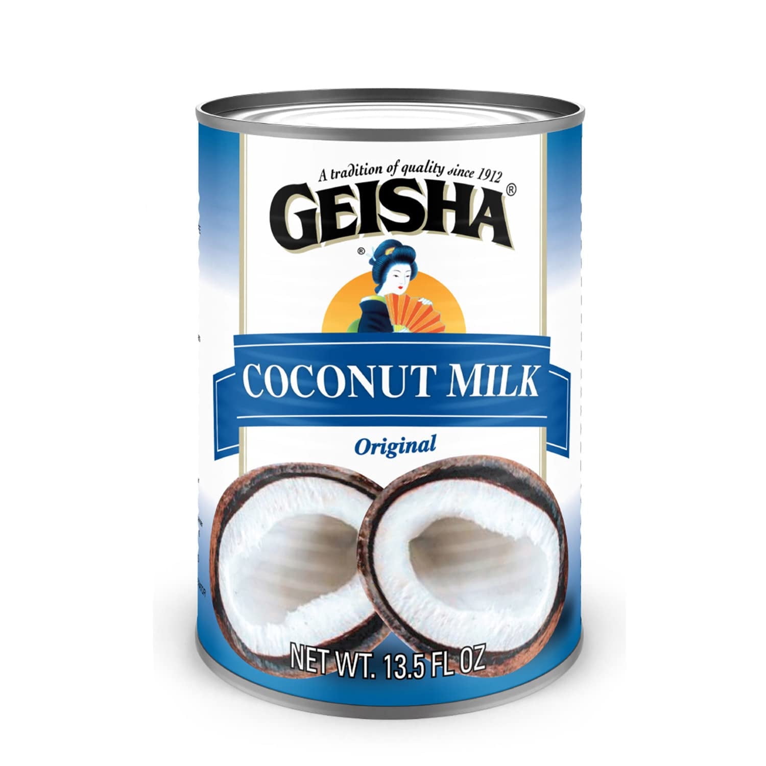 GEISHA Coconut Milk 13.5 FL OZ. (Pack of 12), Original Coconut milk ...