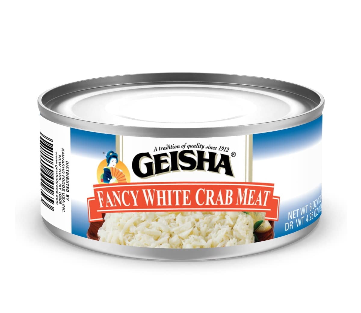 GEISHA Fancy White Crab Meat 6OZ. (Pack of 12), Swimming Crab| Hand ...
