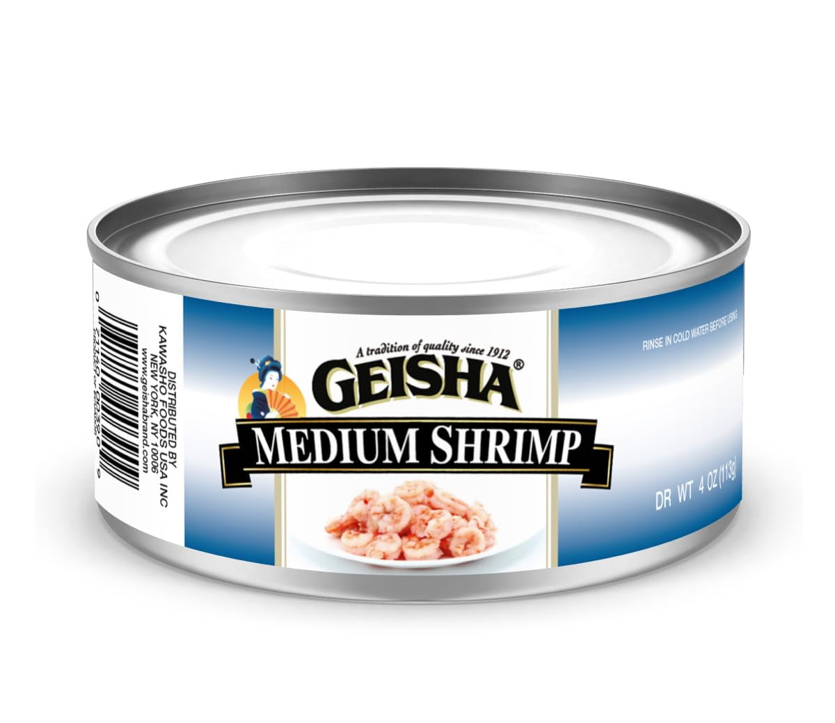 GEISHA Medium Shrimp D.W 4oz (Pack of 12)| Farm Raised,Zero Trans Fat ...
