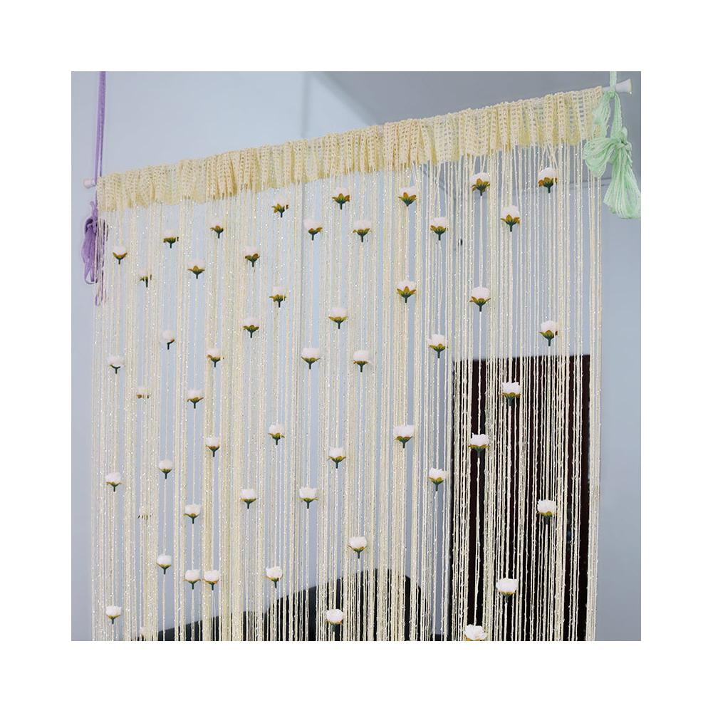 GEKUPEM Door String Curtain Flower Window Thread Curtain Hanging Valaฅ ...