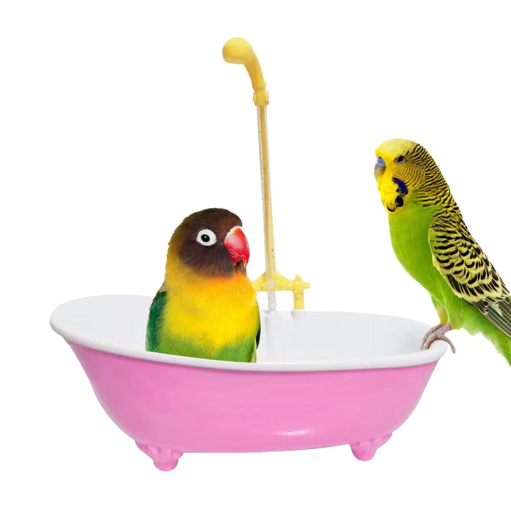 GEKUPEM Parrot Automatic Bathtub Bird Bath Tub Parrot Birdbath Tub ...