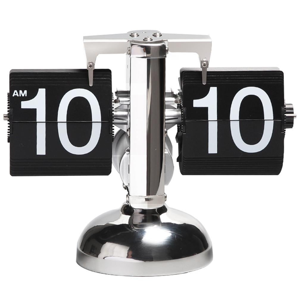 GEKUPEM Retro Flip Down Clock Automatic Digital Clock Auto Turning ...