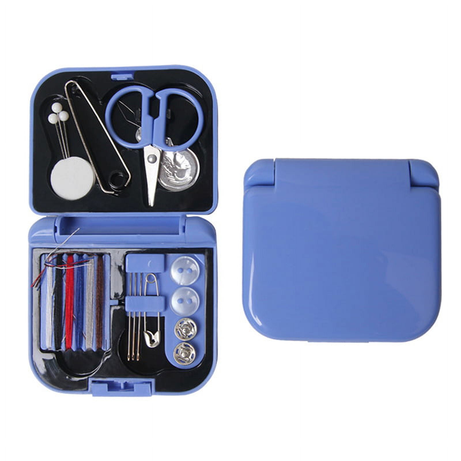 GEKUPEM Travel Sewing Kit Thread Needles Mini Case Plastic Scissors NEW ...