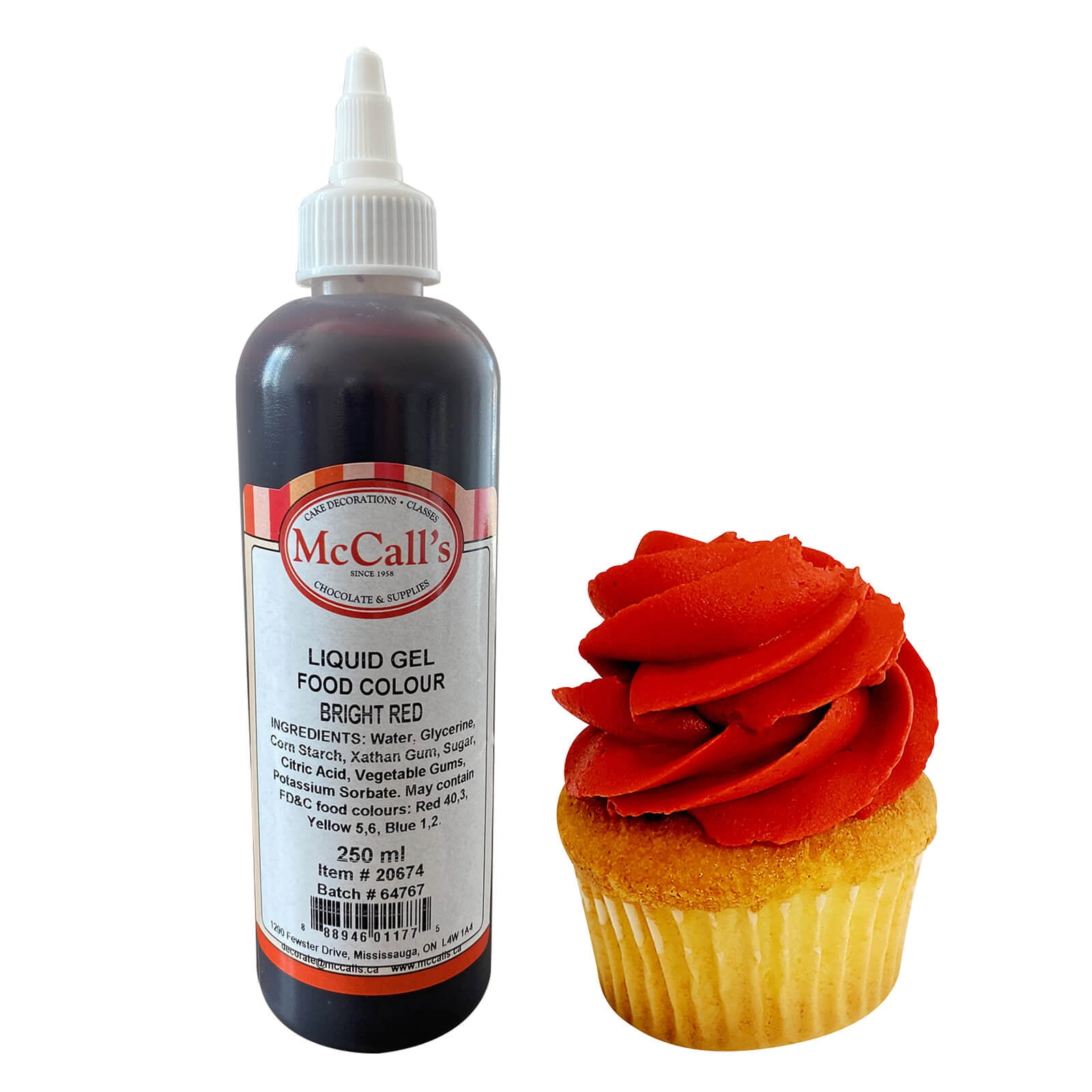 GEL LIQUID FOOD COLOR BRIGHT RED 250 ml, 10.5oz - Walmart.com