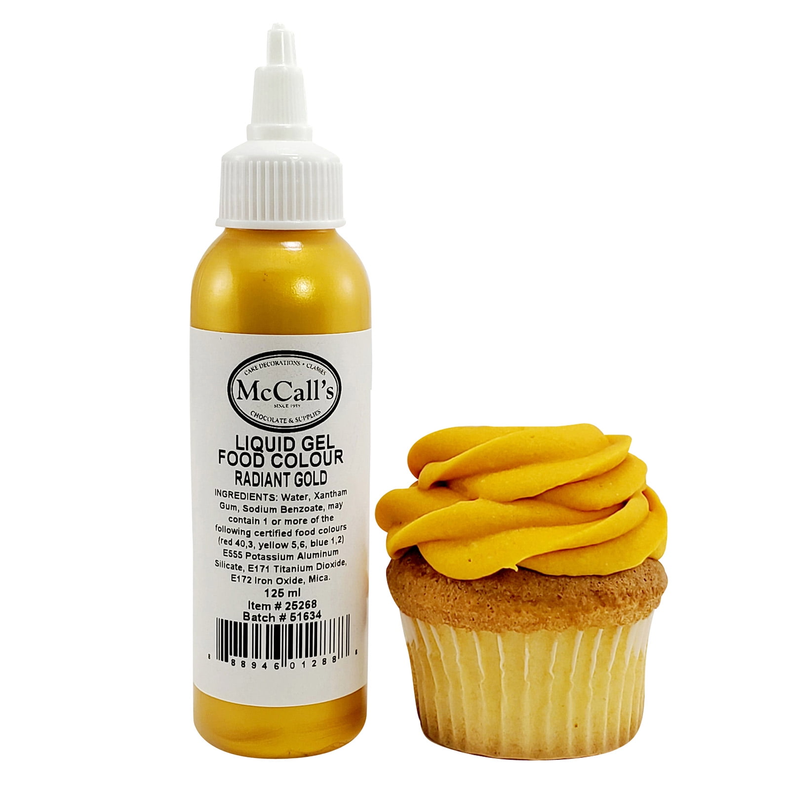 GEL LIQUID FOOD COLOR RADIANT GOLD 125ml, 4.5oz - Walmart.com
