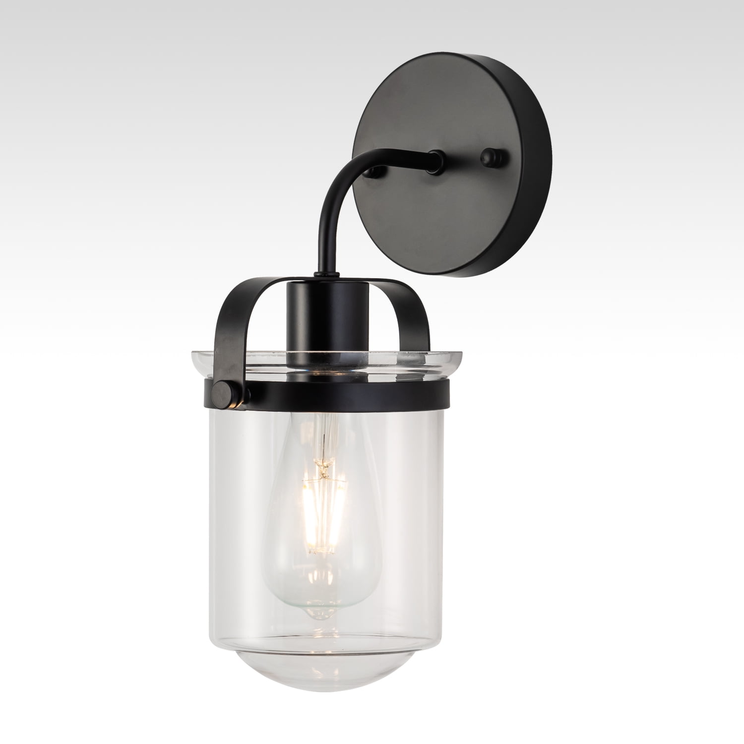 GELE 1-Light Wall Lamp with Clear Glass Shade Modern Wall Sconce ...