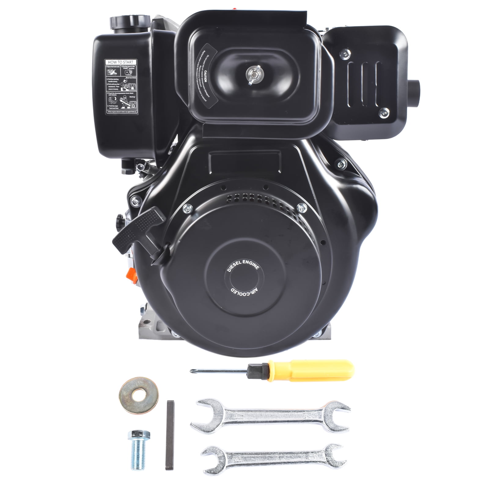 GELUOXI 10HP 418CC 4 Stroke Diesel Engine,186F 6300W Heavy Duty Single ...