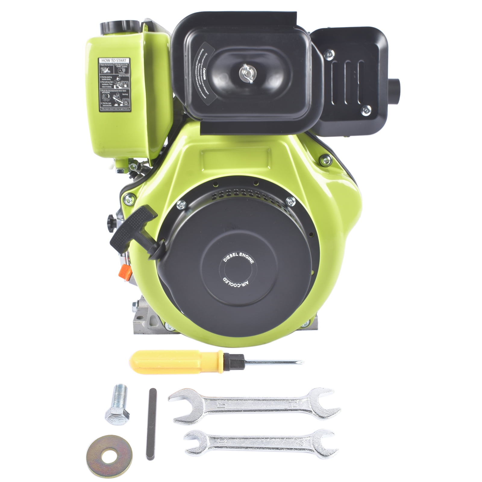 GELUOXI 10HP 418CC 4 Stroke Diesel Engine,186F 6300W Heavy Duty Single ...