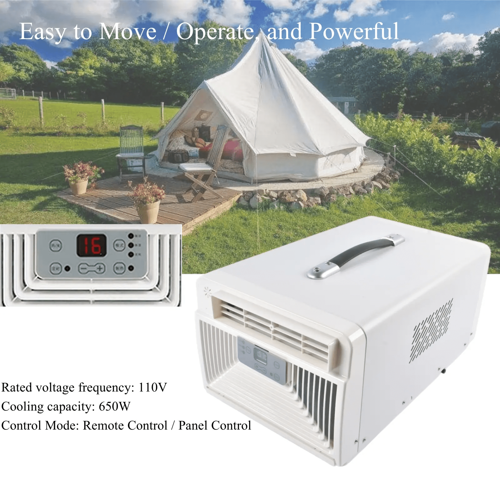 GELUOXI 110V Electric Portable Air Conditioner Mini Outdoor Camping ...