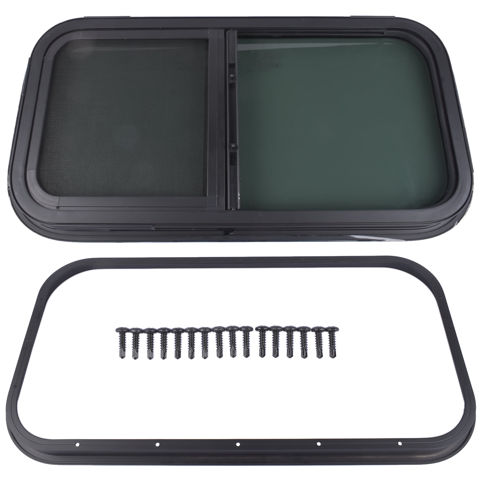 GELUOXI 12" W X 24" H Travel Trailer Window Vertical Sliding RV Window ...