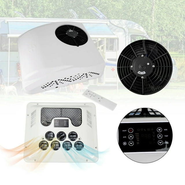 GELUOXI 12V RV Air Conditioner Electric Rooftop Non-Ducted AC Unit ...
