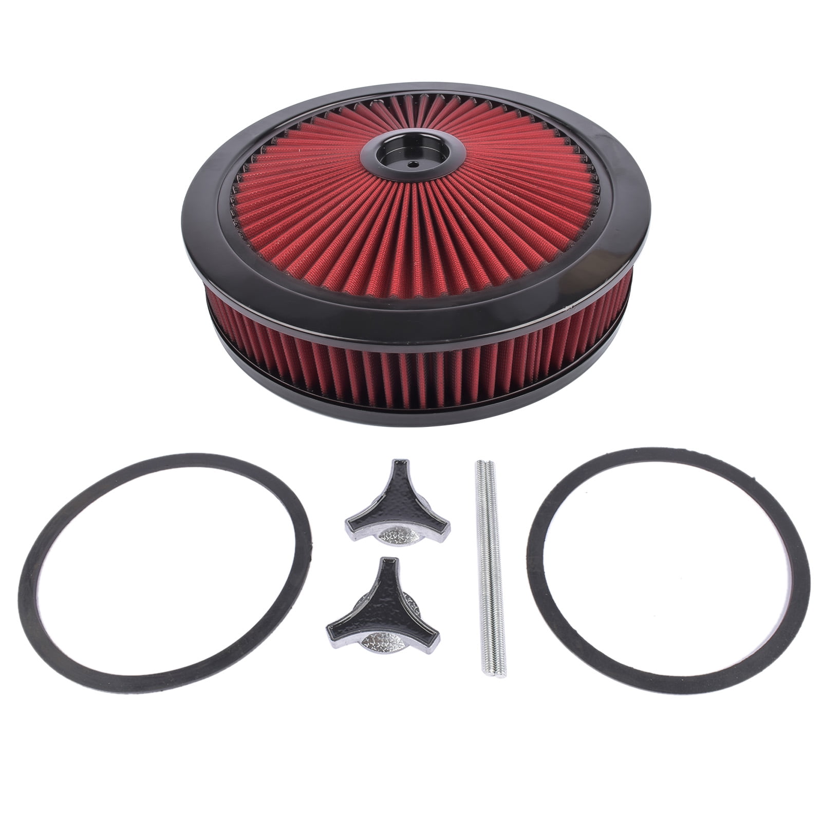 GELUOXI 14" x 3" Washable Super Flow Air Cleaner for 5-1/8 in Neck ...